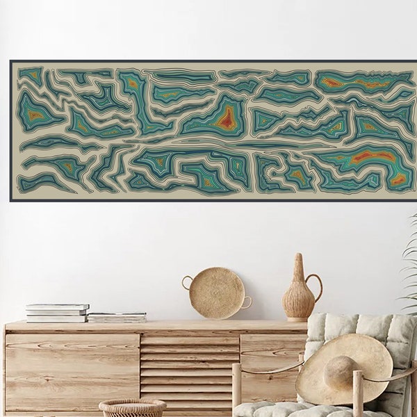 Horizontal Abstract Wall Art - Etsy