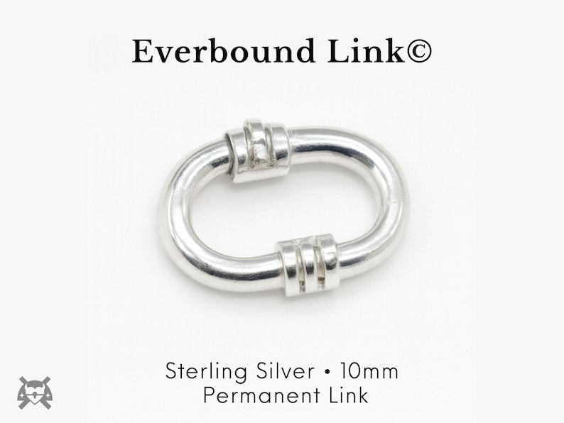 Everbound Link© — Sterling Silver Permanent Jewelry Connector (10mm) - Etsy
