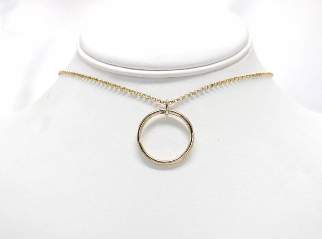14k Yellow Gold Fill Sub Day Collar – 2mm Rolo Chain Choker With ...