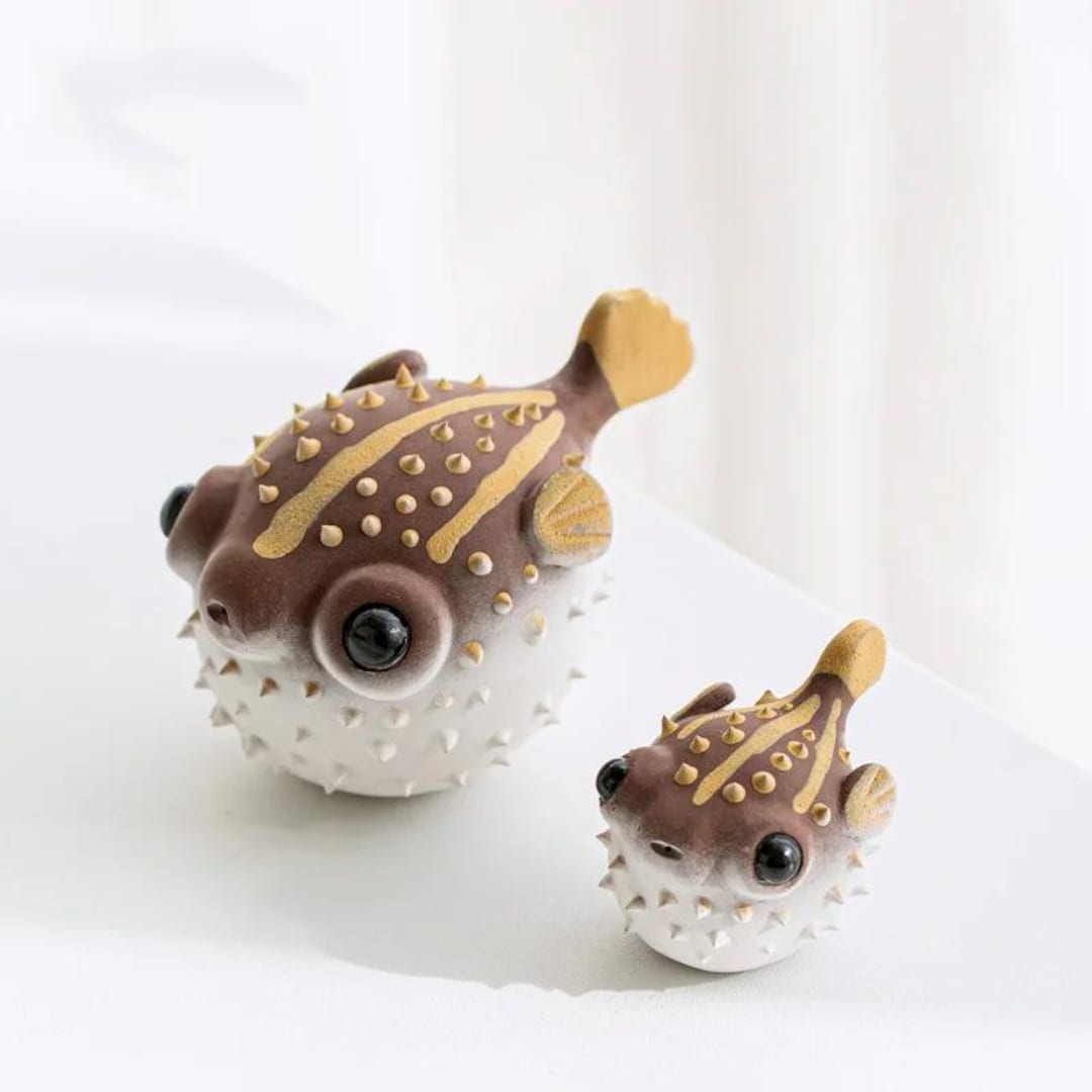 Puffer Fish Teapet Handmade Marine-themed Tea Ceremony Decoration ...