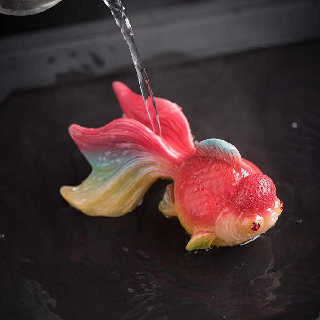 Handmade Color-changing Goldfish Teapet Unique Tea Ceremony Decor ...