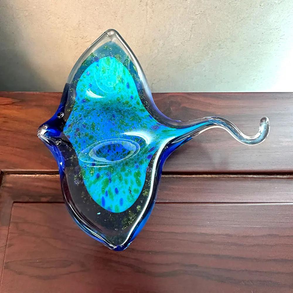 Handmade Glass Blown Stingray Figurine Exquisite Marine Animal ...