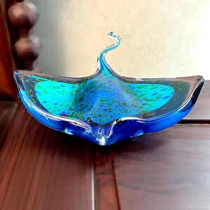 Handmade Glass Blown Stingray Figurine Exquisite Marine Animal ...