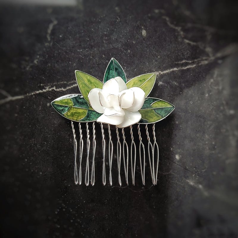 Resin Floral Hair Comb - Etsy