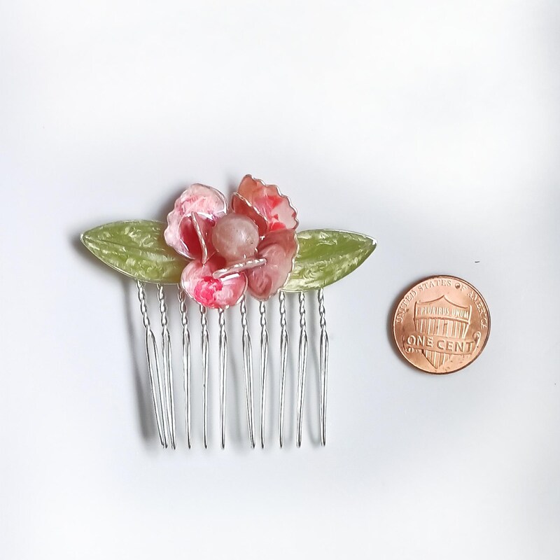 Pink Hair Comb - Etsy