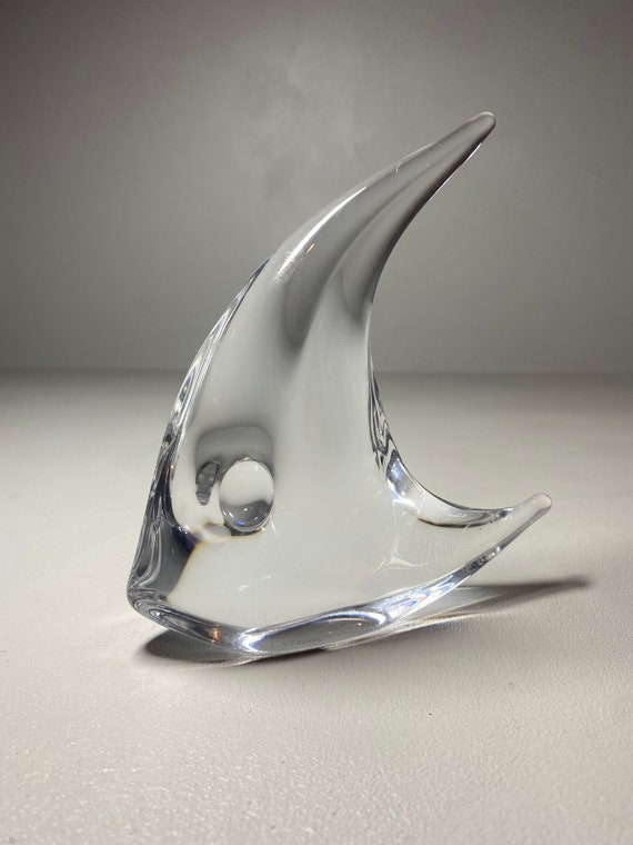 DAUM France Beautiful Clear Glass Fish Signed Paperweight | Etsy