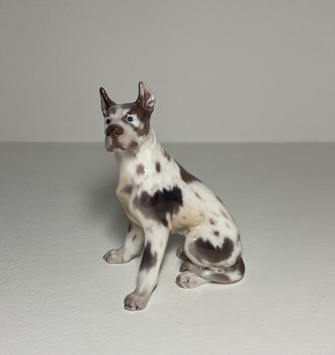Dahl Jensen DJ Denmark Porcelain Small Figurine Grand Dane Dog #1128 - Etsy