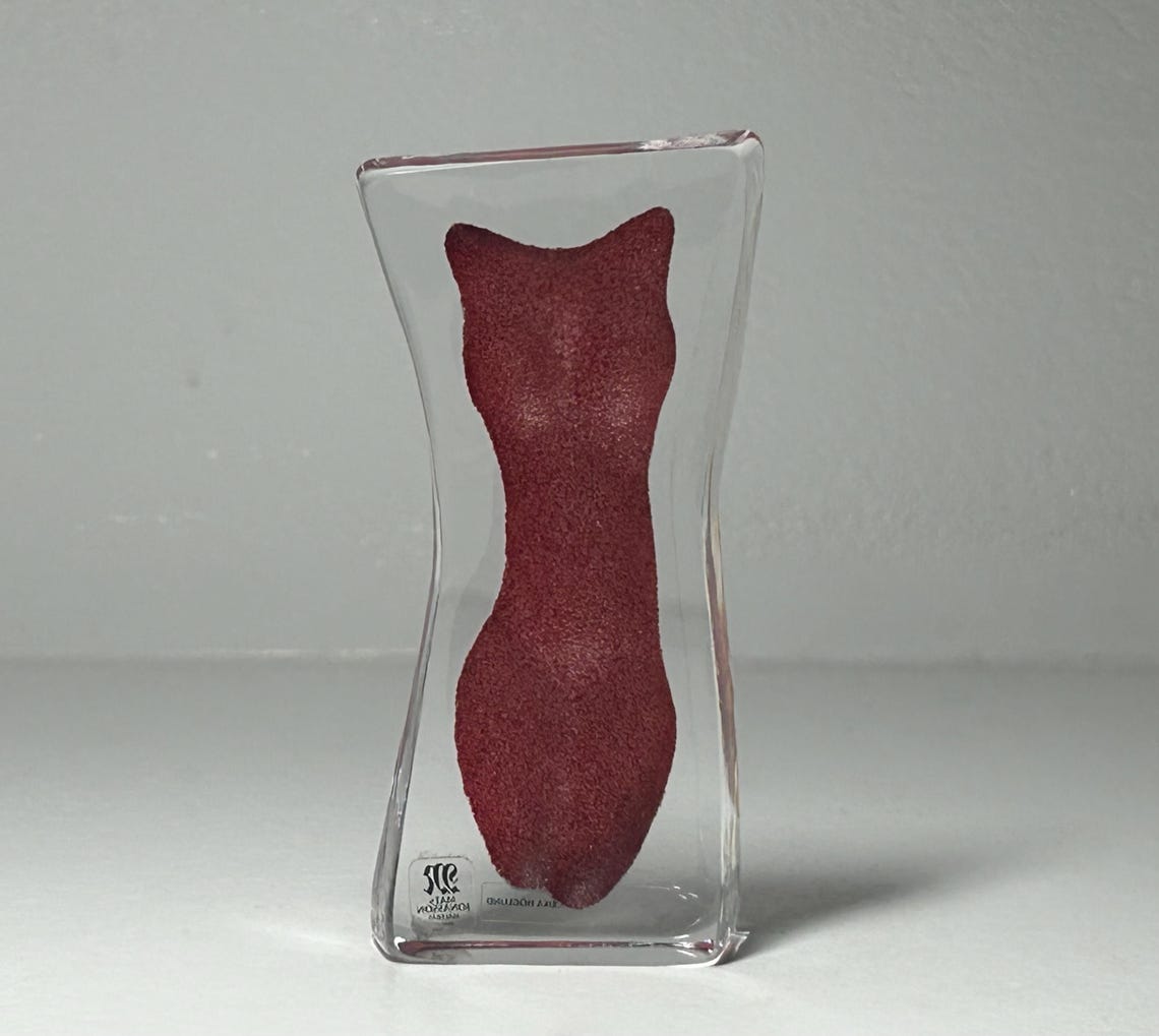 Erika Höglund Crystal Torso Sculpture - Målerås 'female Body' Design - Etsy