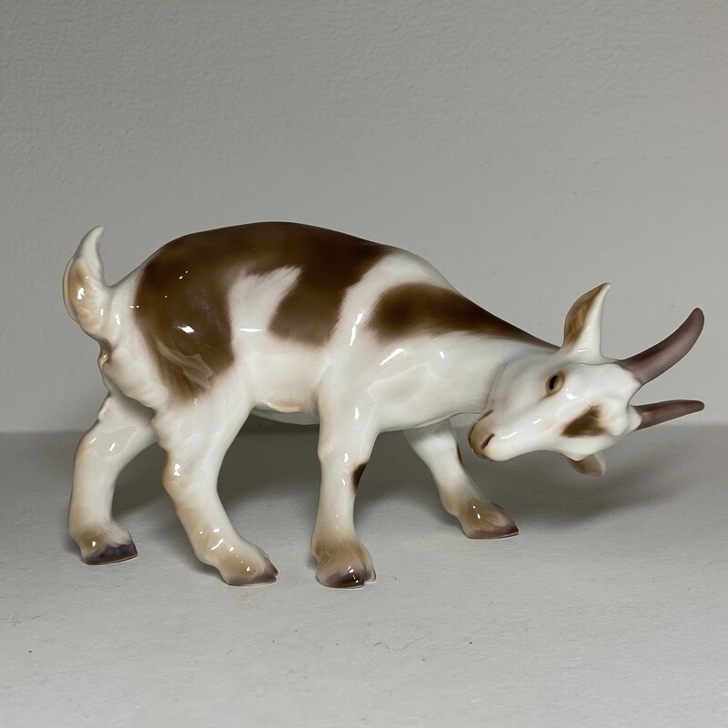Porcelain Goat Figurine - Etsy