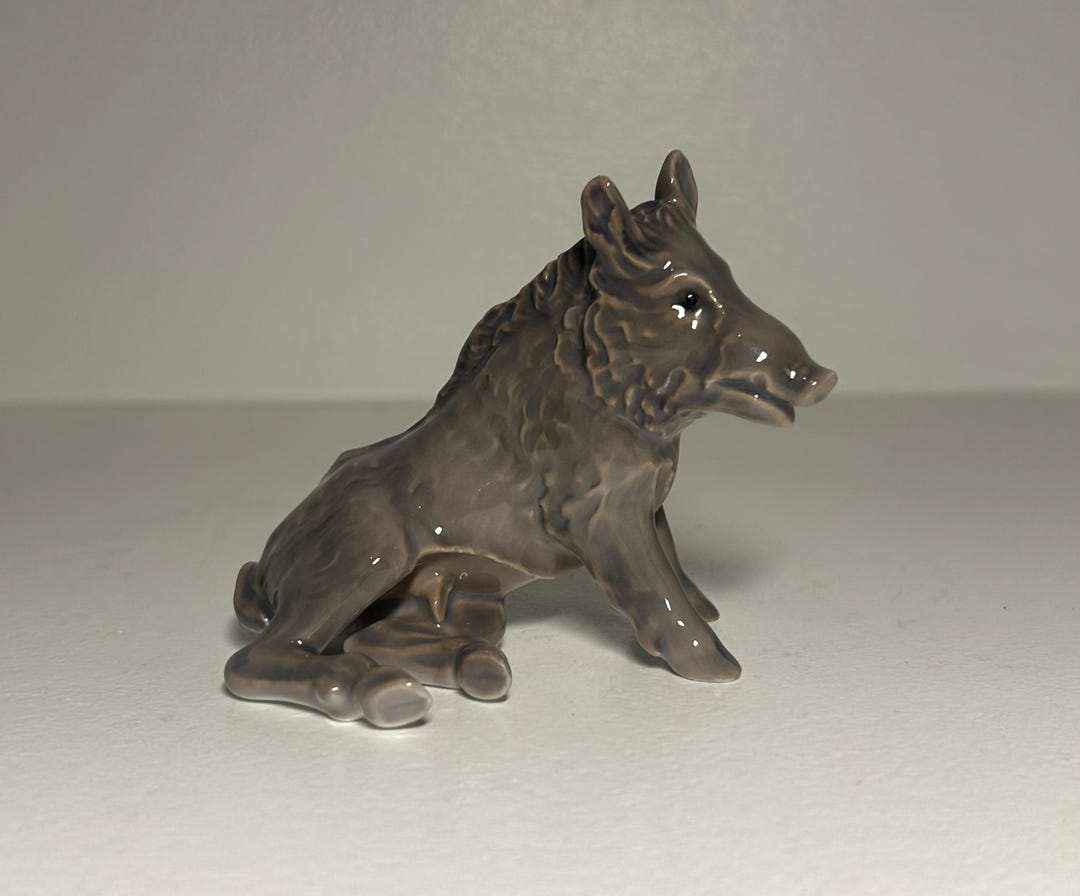 RARE BG Bing & Grondahl Denmark Porcelain Small Figurine Wild Boar ...