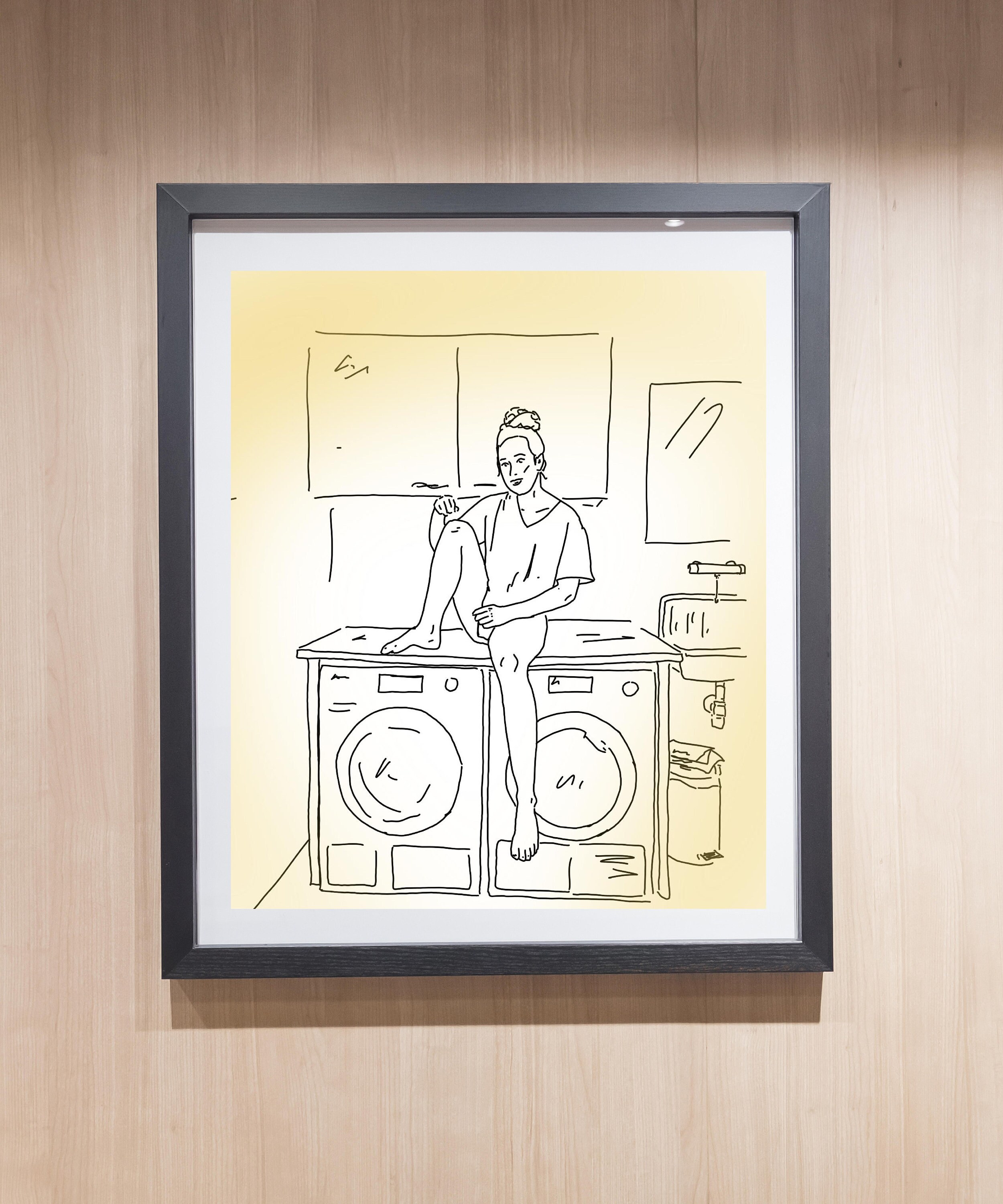 Laundry Series 4/4 Line Art Erotic Original Sketch - Etsy