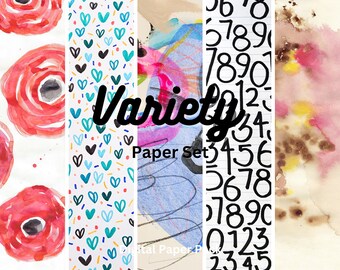 Digital Paper Pack --made With[original Art]/mixed Media Abstract Art ...