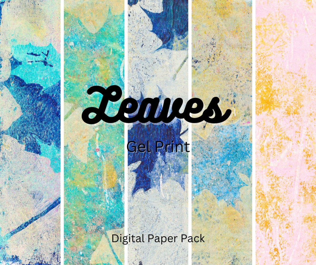 Digital Paper Pack --made With[original Art]/gel Print Art/background ...