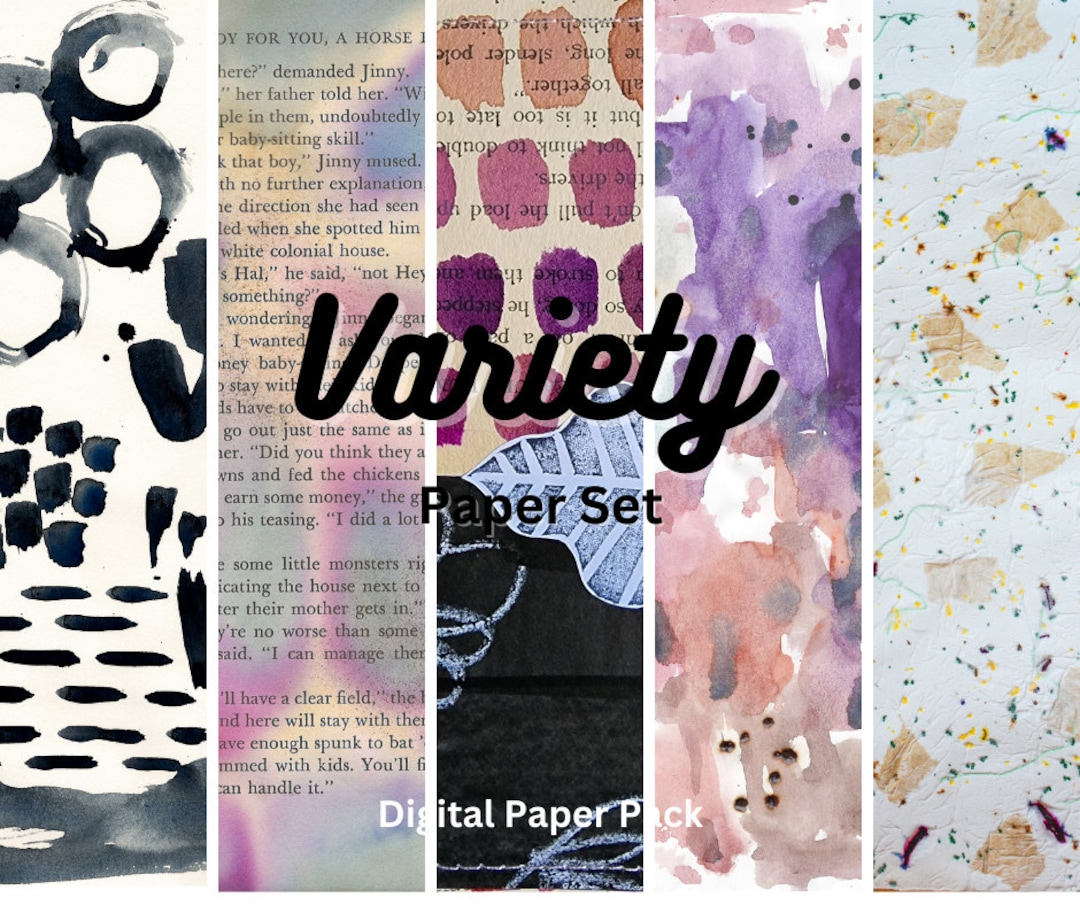 Digital Paper Pack --made With[original Art]/mixed Media Abstract Art ...