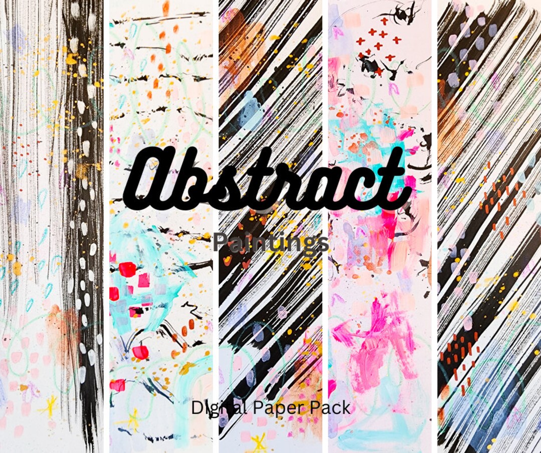 Digital Paper Pack --made With[original Art]/abstract Art/background ...