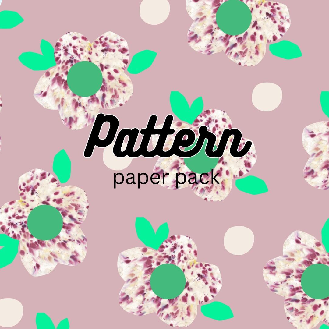 Digital Floral Patterned Printable Scrapbook Paper/art Print/collage ...