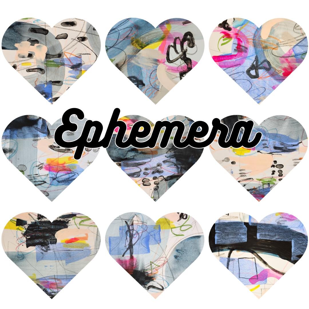 Digital Heart Ephemera Printable/art Print/collage Paper - Scribbles ...