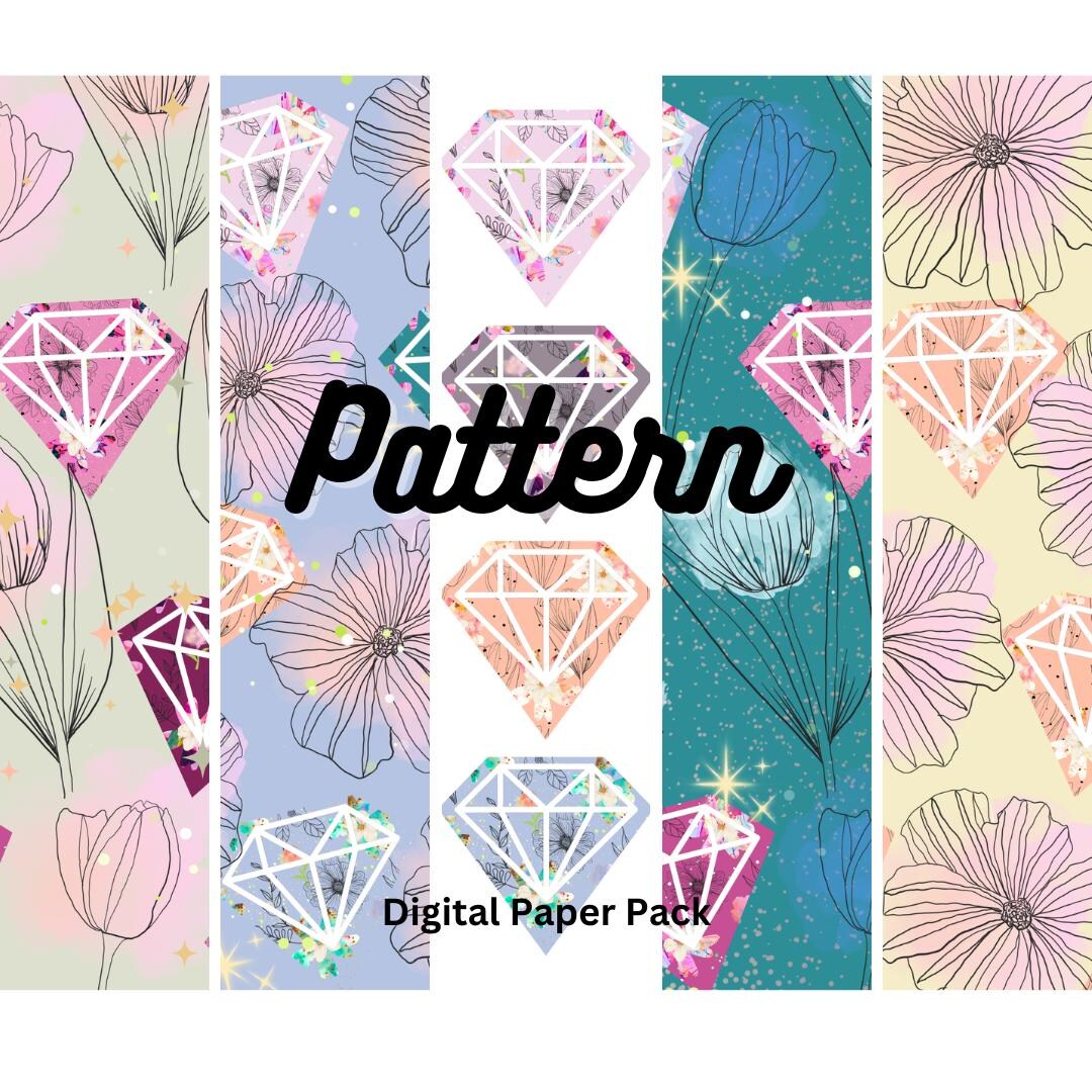 Digital Diamond Pattern Printable Scrapbook Paper/art Print/collage ...