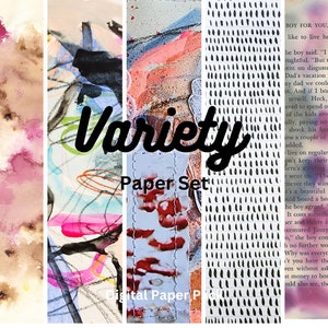 Digital Paper Pack --made With[original Art]/mixed Media Abstract Art ...