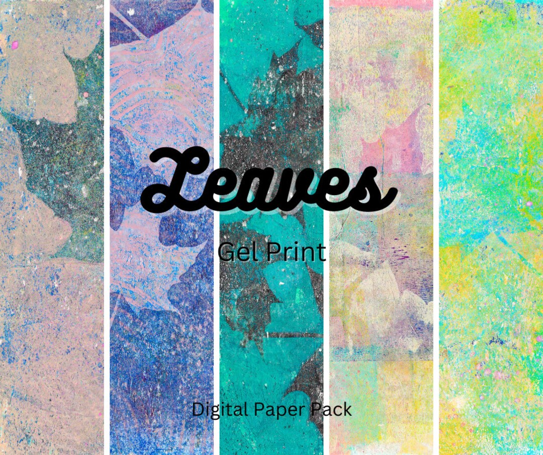 Digital Paper Pack --made With[original Art]/gel Print Art/background ...