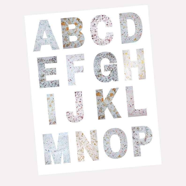 Digital Alphabet Printable Ephemera/art Print/collage Paper - Handmade ...
