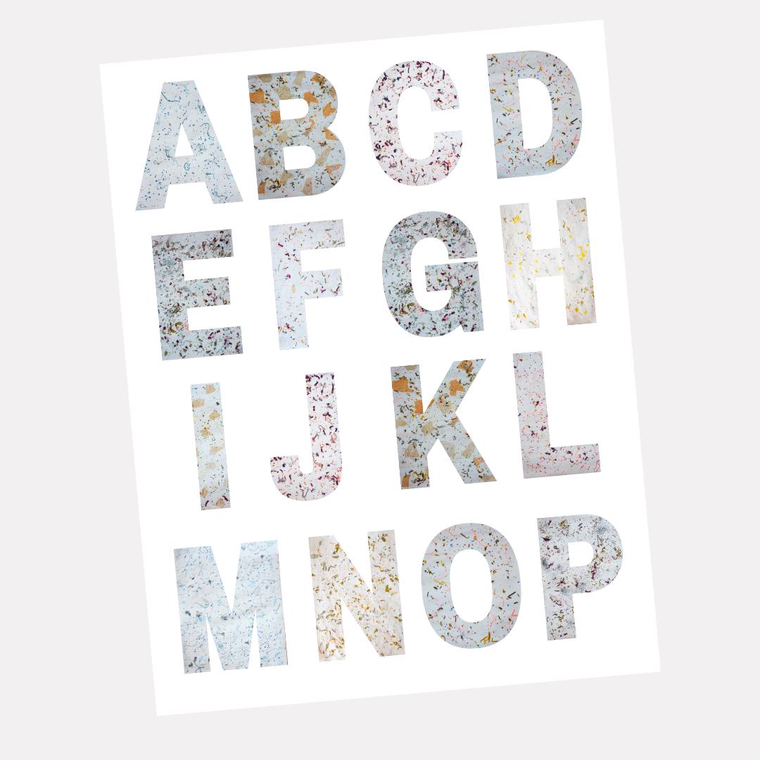 Digital Alphabet Printable Ephemera/art Print/collage Paper - Handmade ...