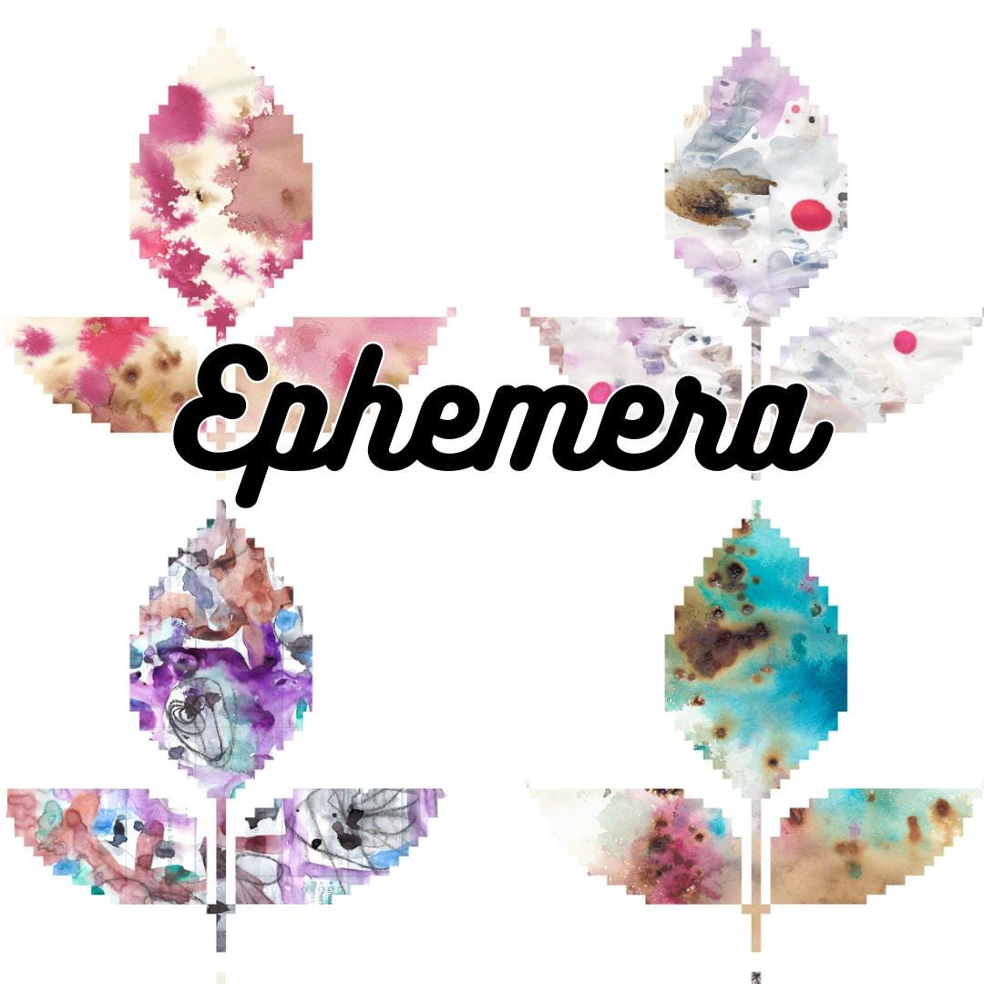 Digital Leaf Ephemera Printable/art Print/collage Paper - Mixed Media ...