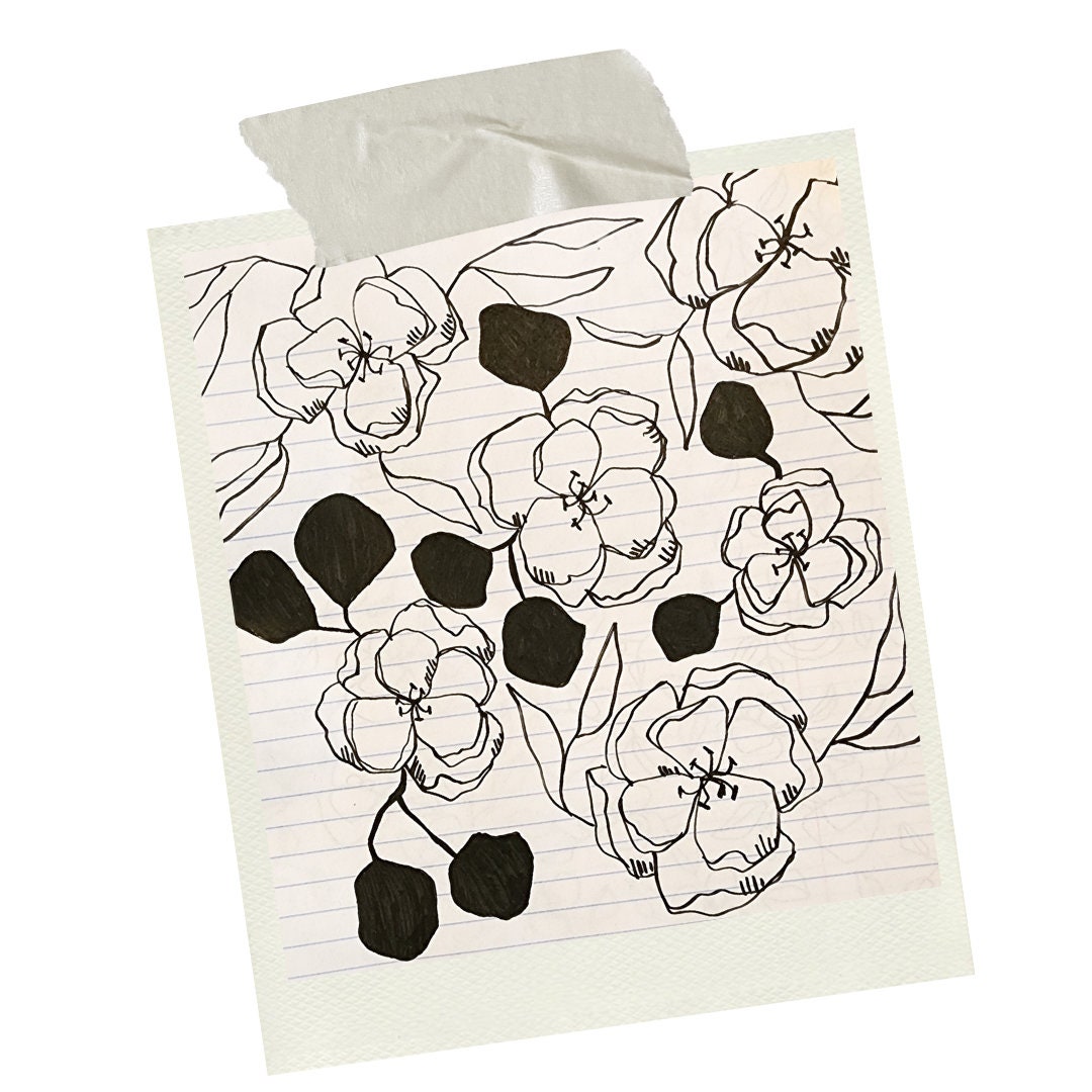 Digital Paper Pack --made With[original Art]/black and White/hand Drawn ...