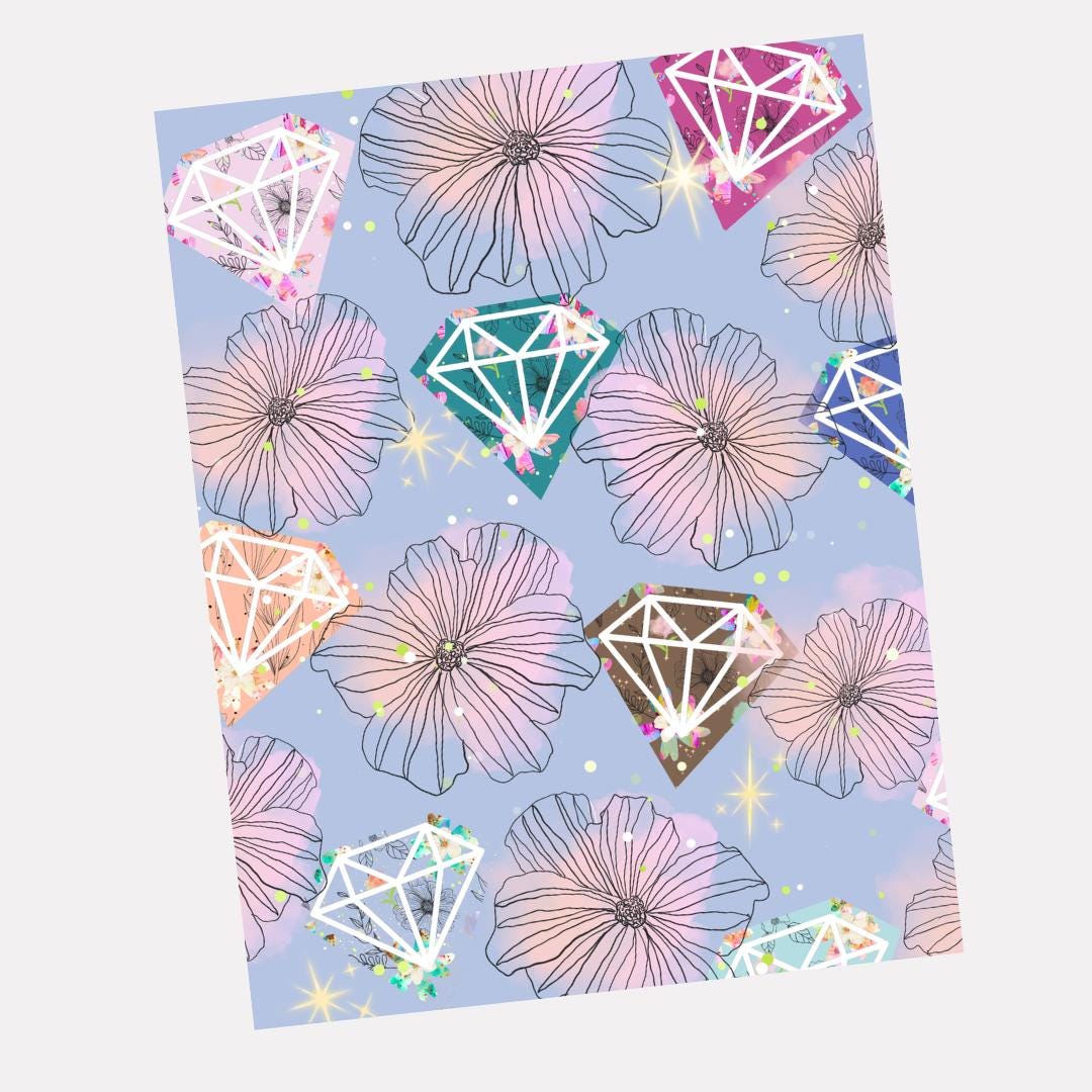 Digital Diamond Pattern Printable Scrapbook Paper/art Print/collage ...