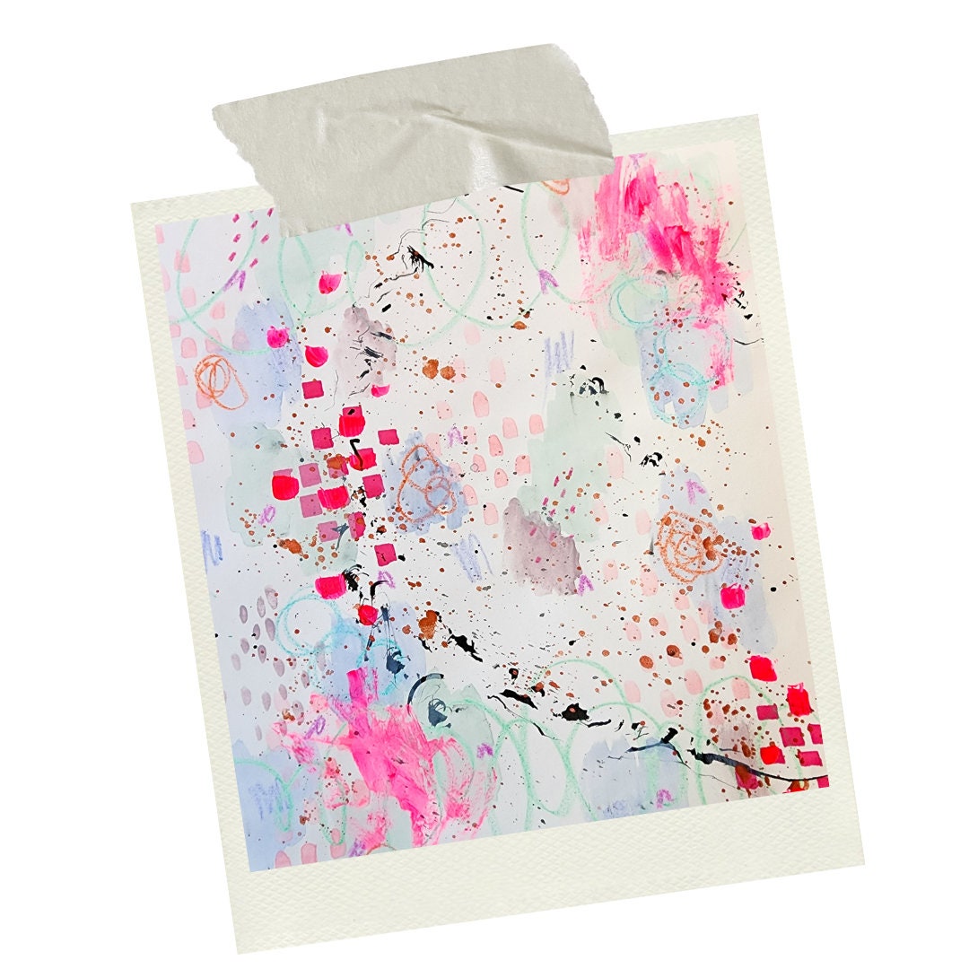 Digital Abstract Art Background Paper Bundle Junk Journal Paper Digital ...