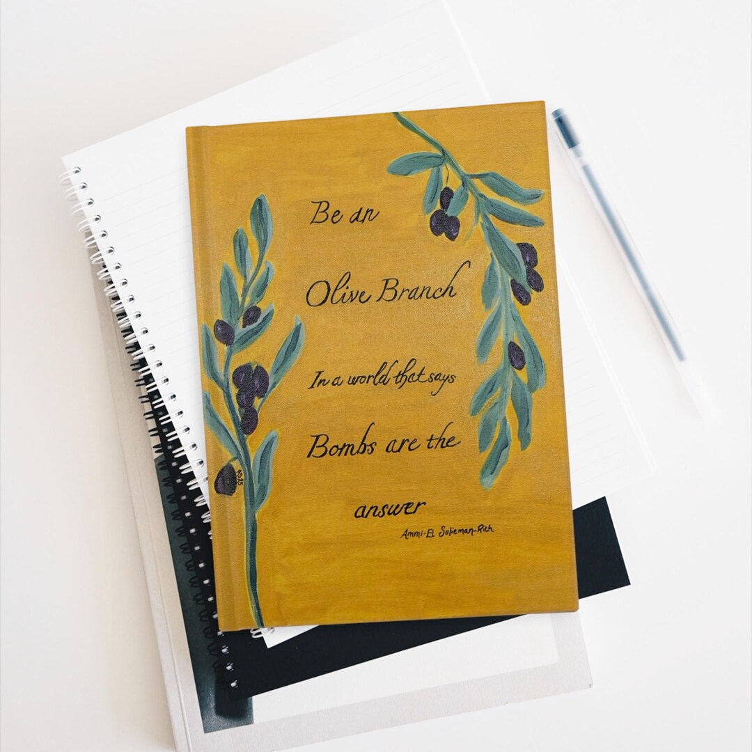 Peace Journal, Olive Branch Quote Notebook, Inspirational Diary ...