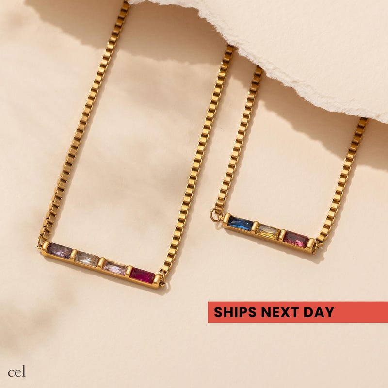 March and April Necklace - Etsy