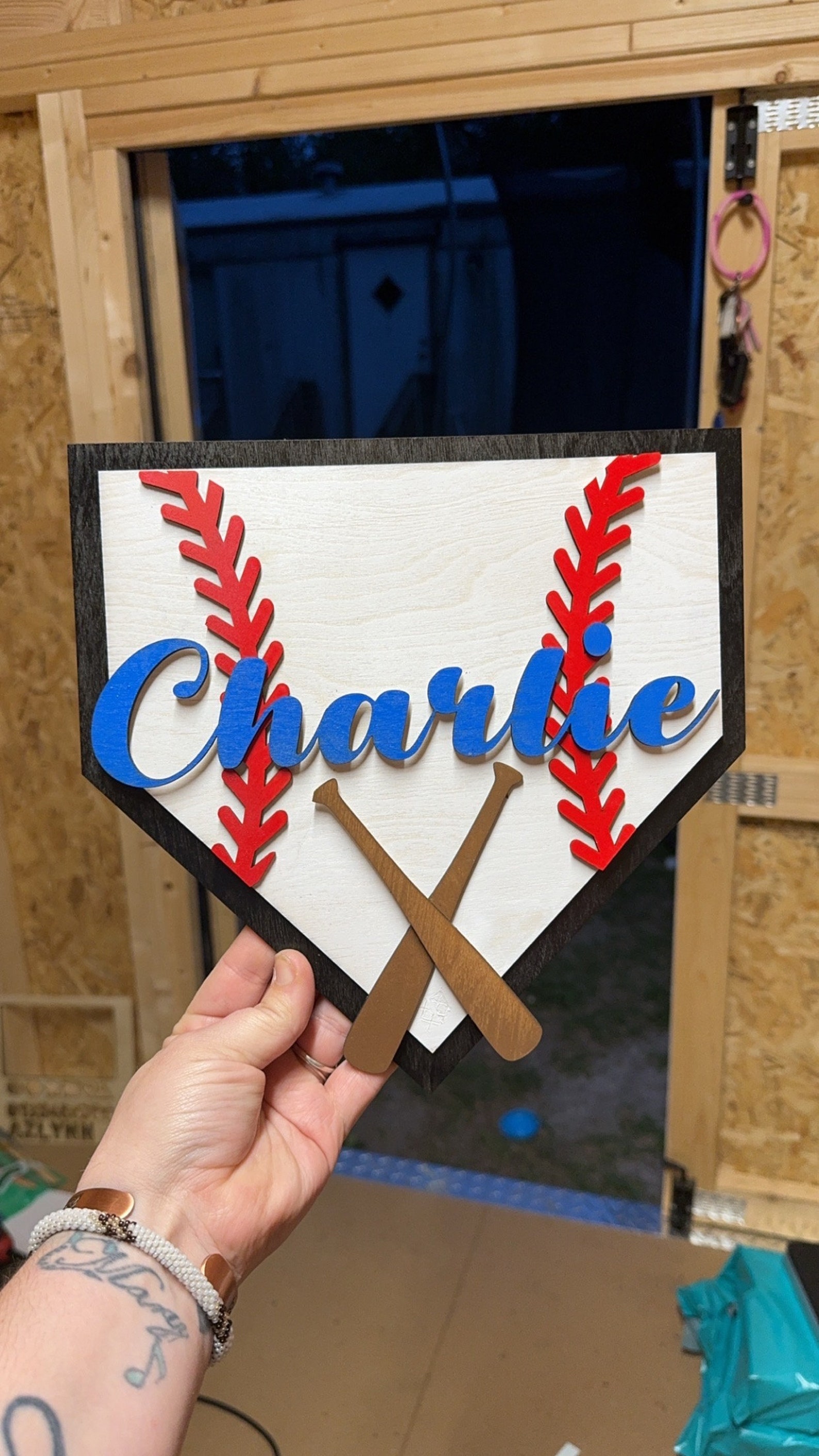 Baseball Home Plate Name - Etsy