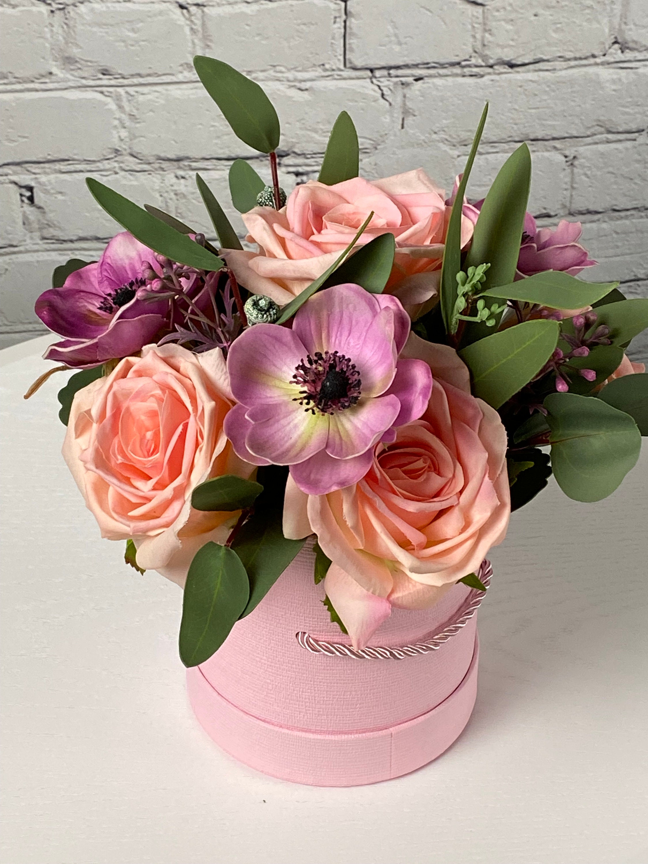 Real Touch Realistic Flowers Arrangement in a Box, Luxury Artificial ...