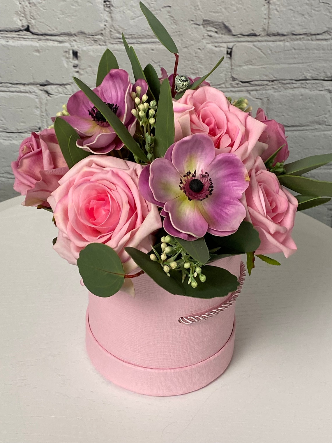 Real Touch Realistic Flowers Arrangement in a Box, Luxury Artificial ...