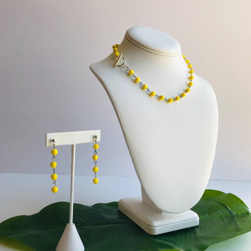 Yellow Jewelry Set - Etsy