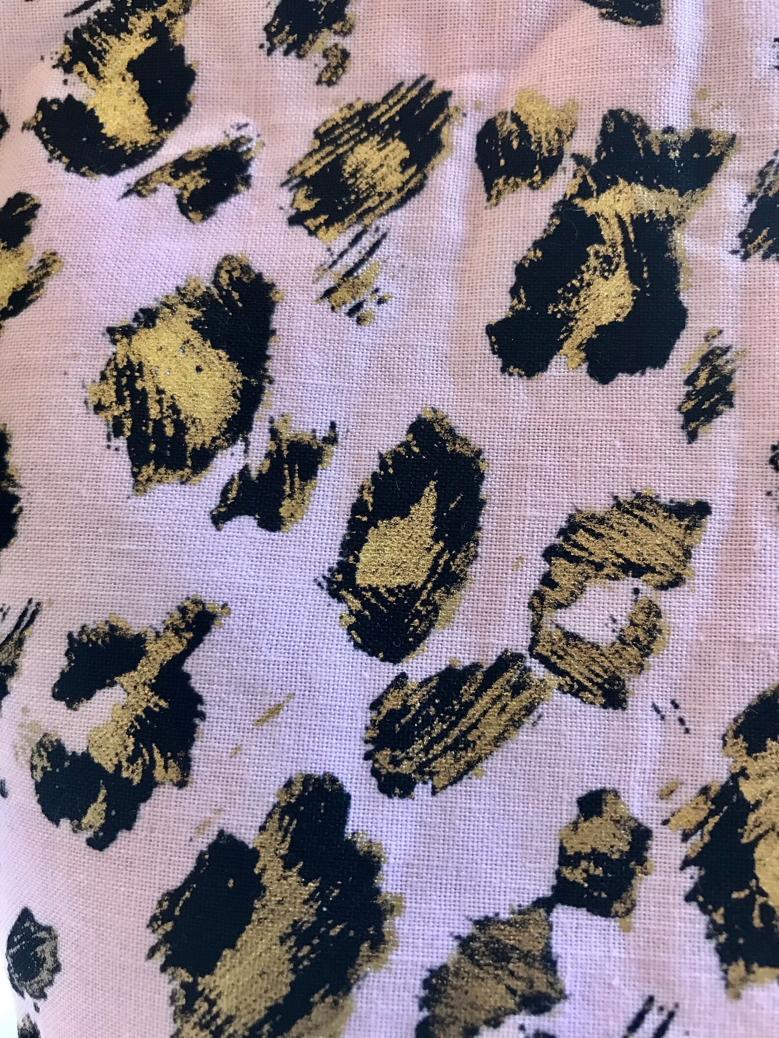 Light Pink Animal Print Makeup Bag, Fully Lined Soft Pink Animal Print ...