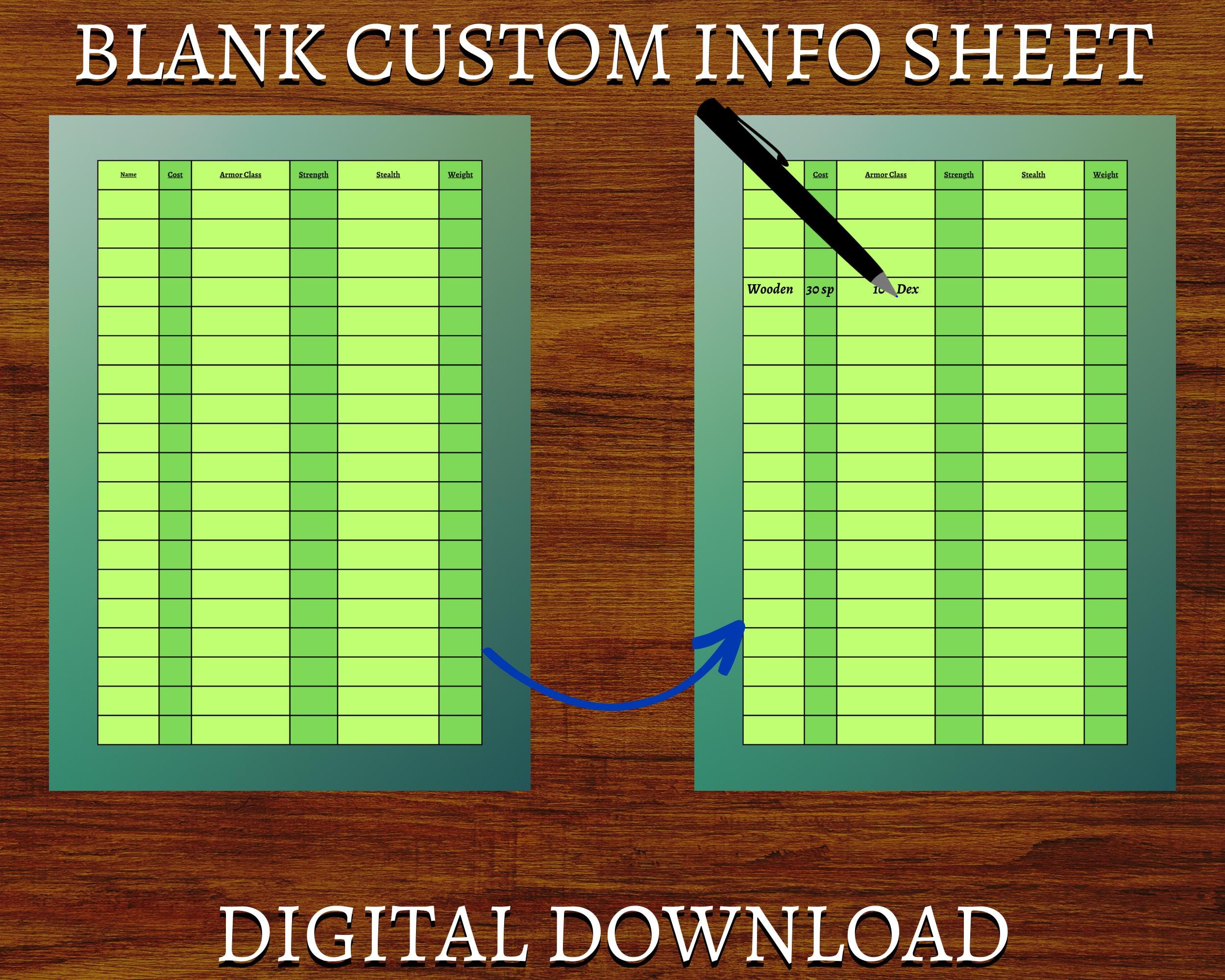 5e Armor Reference Sheets || Fifth Edition TTRPG || Cleric Character ...