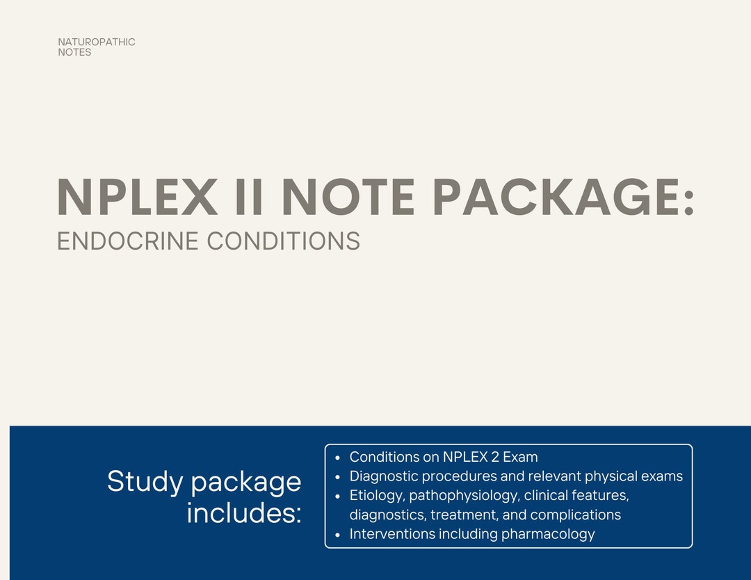 NPLEX Naturopathic Licensing Exam Study Resource- NPLEX II Endocrine System Note Package - Etsy