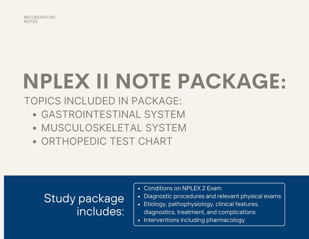 NPLEX Naturopathic Licensing Exam Study Resource- NPLEX II ...