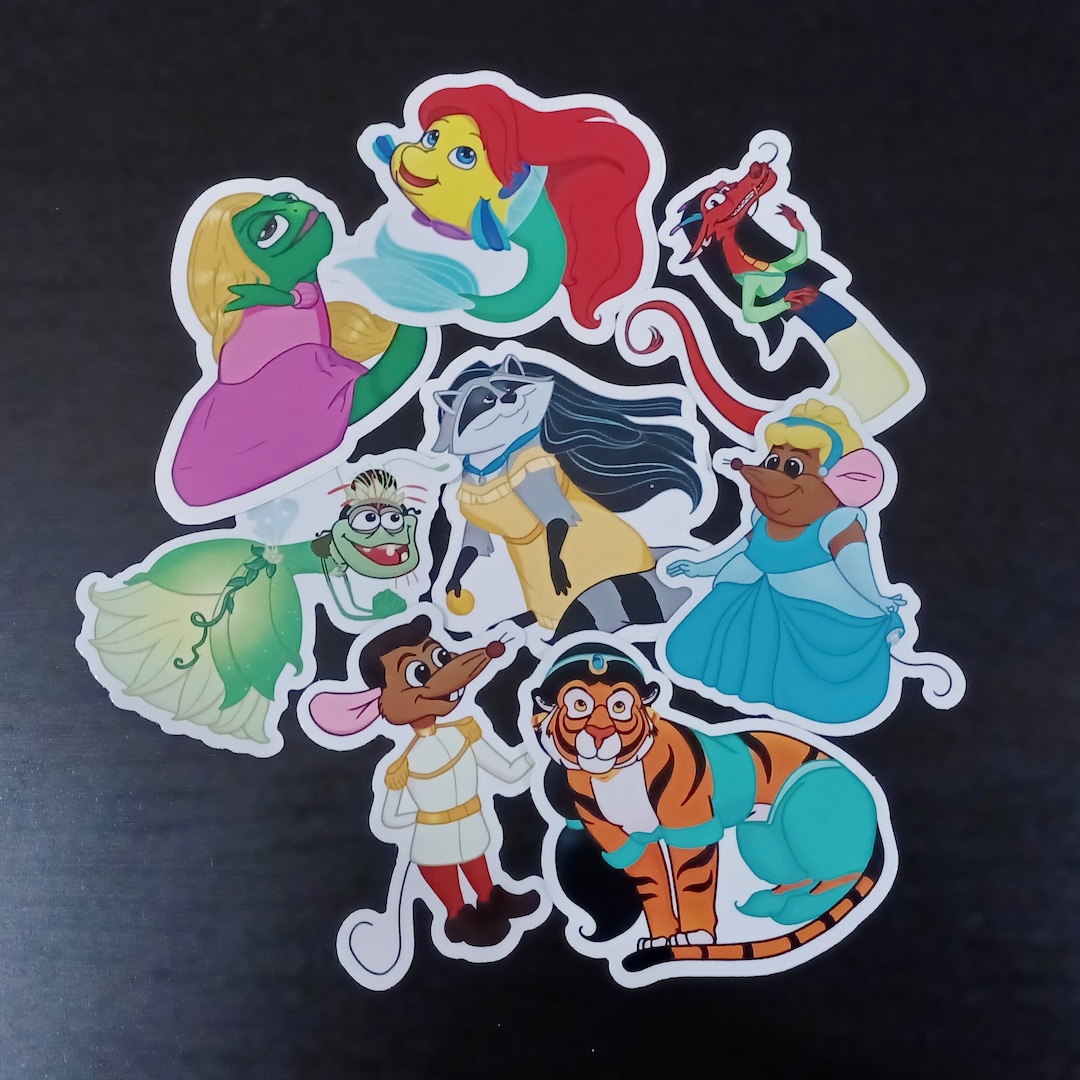 Princess Pals Stickers: Pascal+rapunzel Flounder+ariel Meeko+pocahontas ...