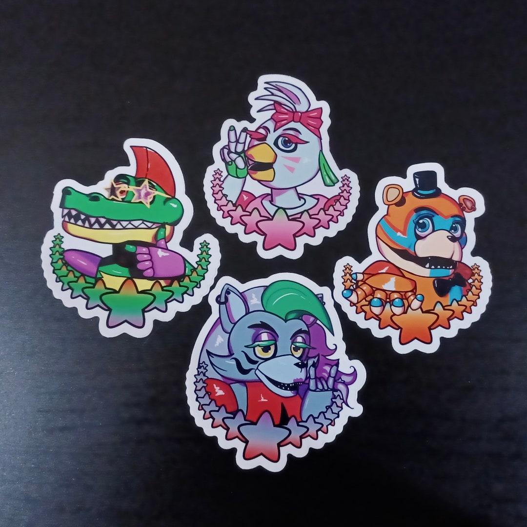 FNAF SB Glamrocks Stickers: Glamrock Freddy Glamrock Chica - Etsy