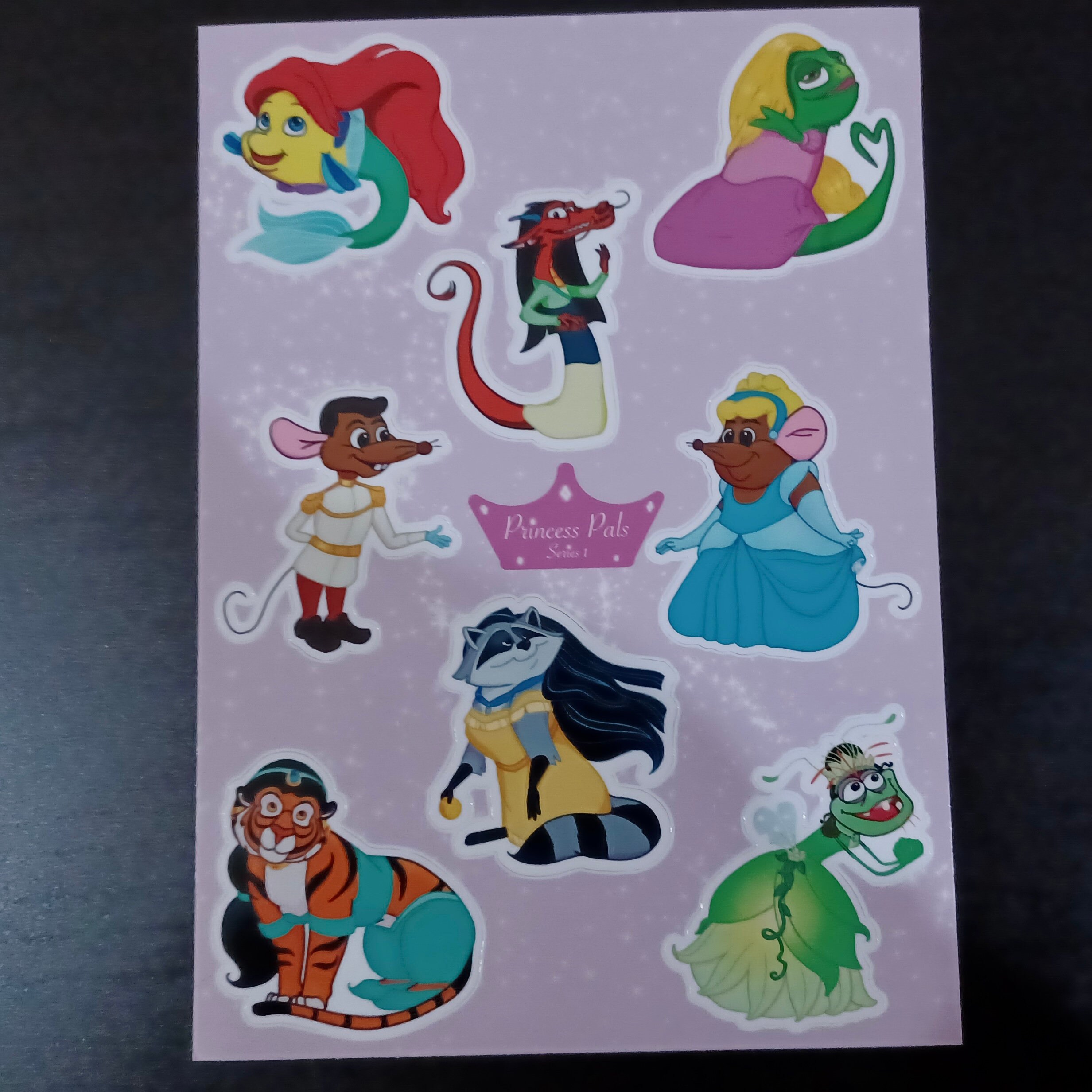 Princess Pals Stickers: Pascal+rapunzel Flounder+ariel Meeko+pocahontas ...