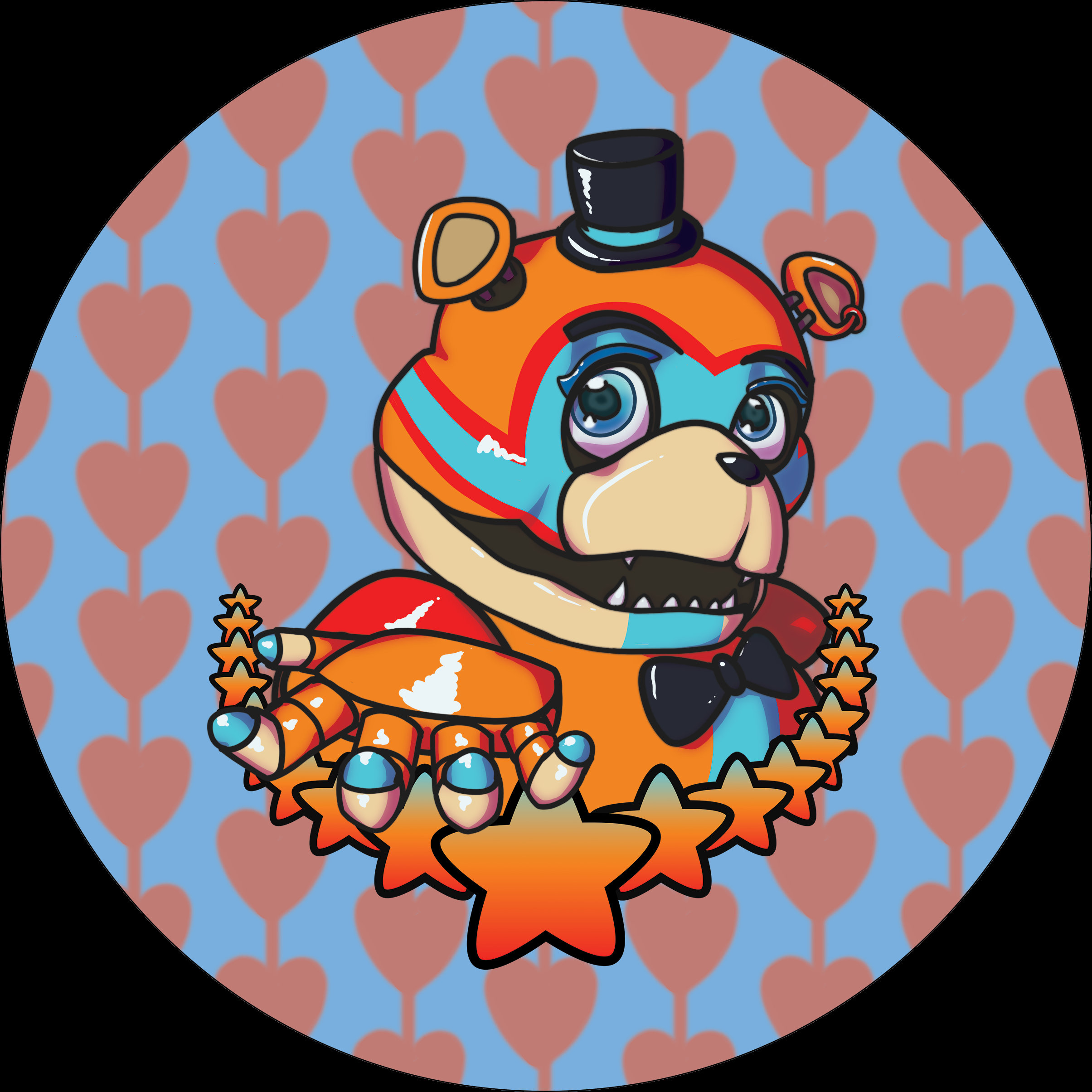 Five Nights at Freddy's Security Breach FNAF SB Button: Glamrock Freddy ...