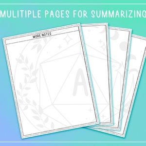 Illustrated PDF Session Notes Sheet | Printable, Form Fillable, Dnd, D ...
