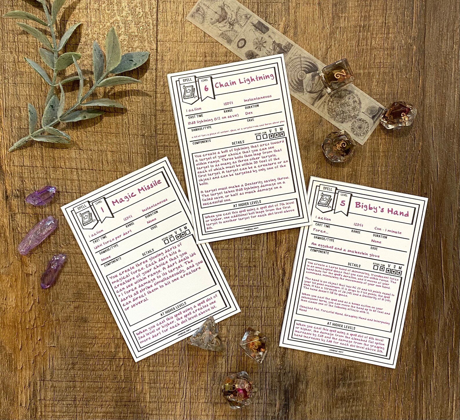 Blank Illustrated PDF Spell and Scroll Cards for Dungeons and | Etsy