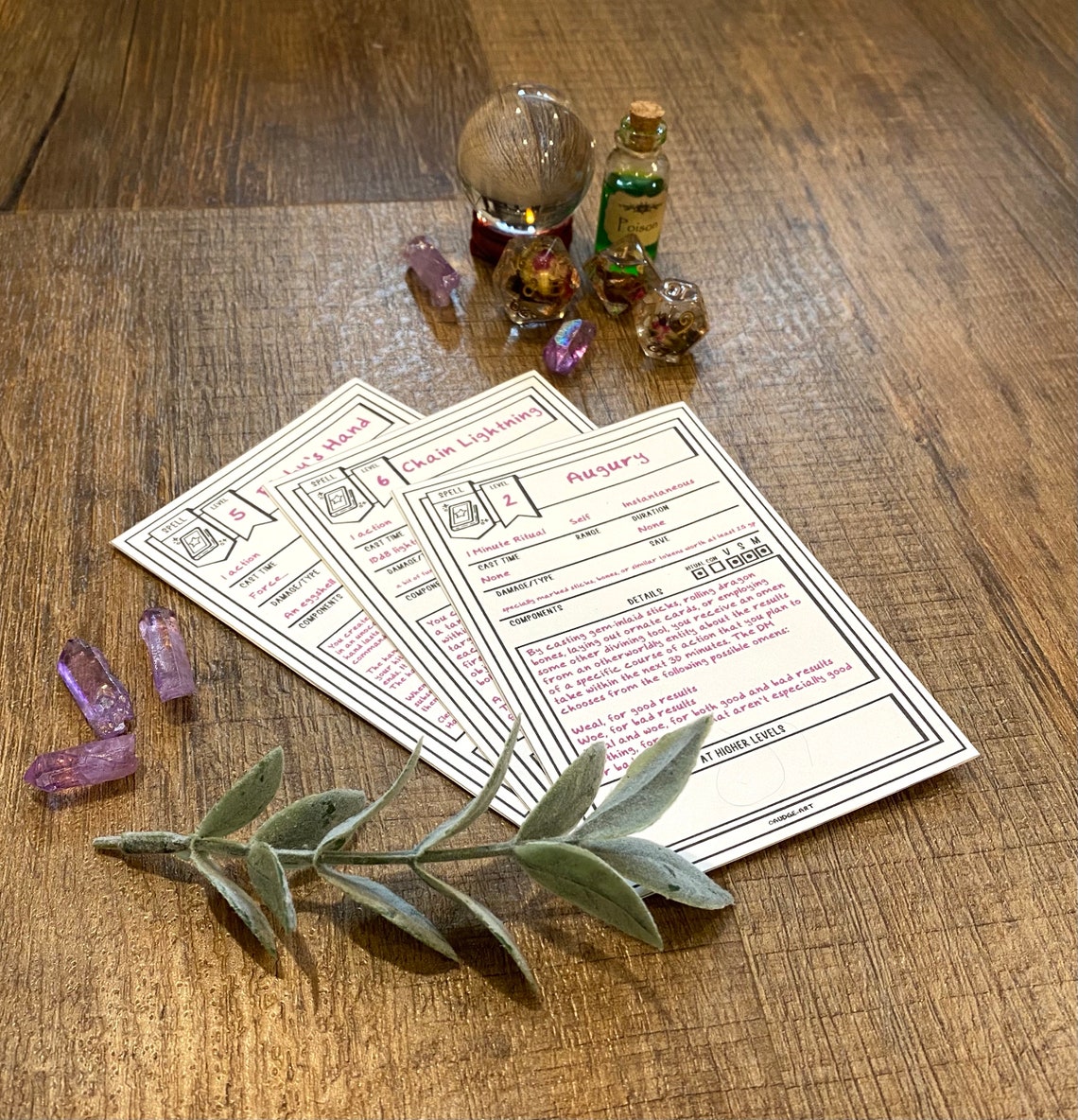 Blank Illustrated PDF Spell and Scroll Cards for Dungeons and - Etsy