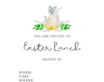 Easter Lunch Invitation - Etsy