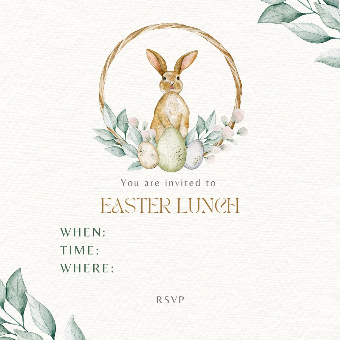 Easter Lunch Invitation - Etsy
