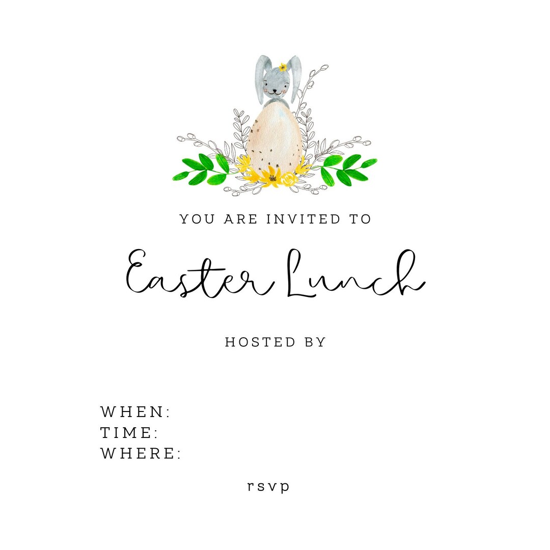 Easter Lunch Invitation - Etsy